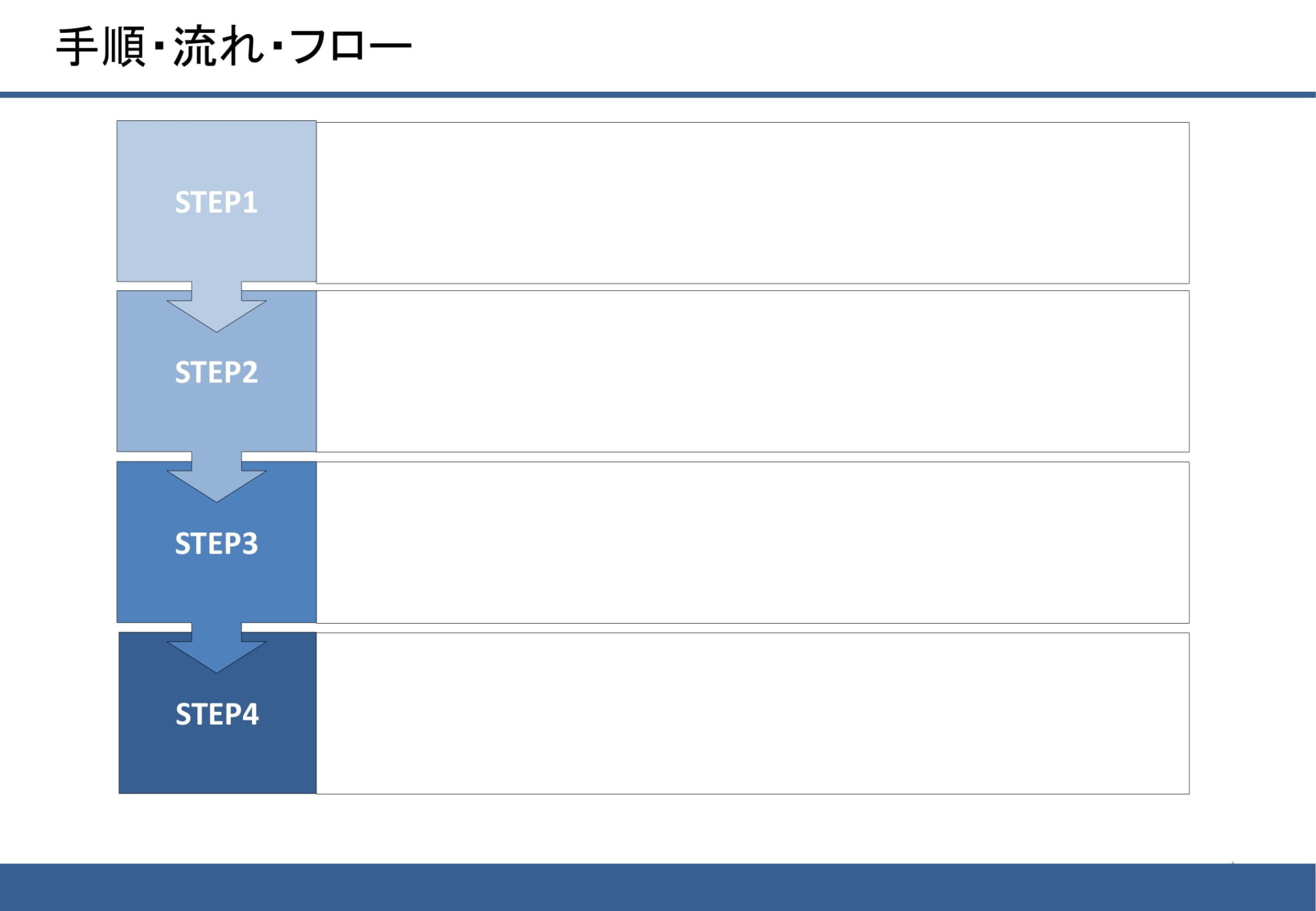 手順・流れ・フローのダウンロードのテンプレート：Powerpoint（パワーポイント） | テンプレート・フリーBiz